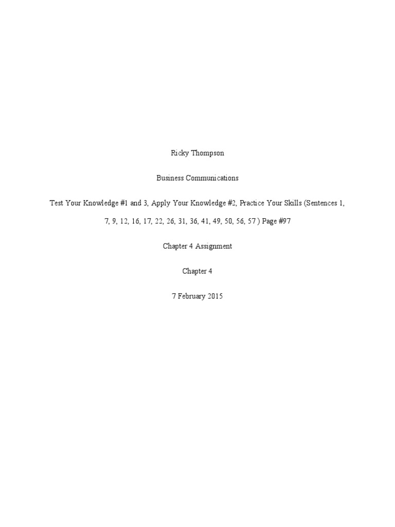 Chapter 4 Assignment Download Free Pdf Word Idea 7317
