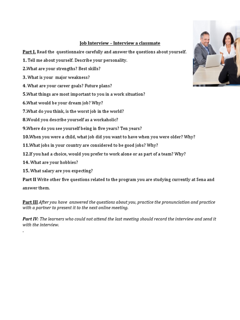 Job Interview Food and Beverages Program. | PDF