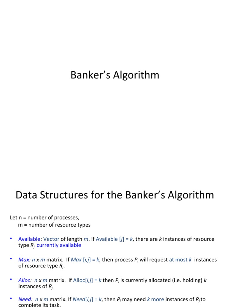 Module 3 Deadlocks Bankers Algorithm | PDF | Algorithms And Data Structures | Teaching Mathematics