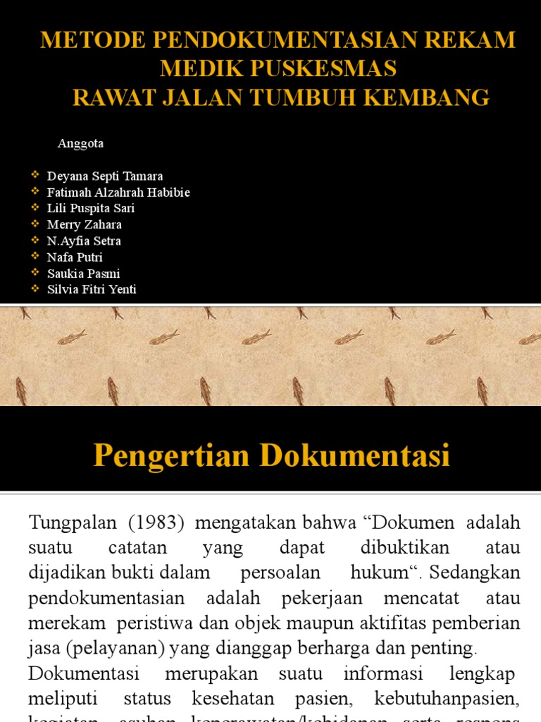 Metode Pendokumentasian Rekam Medik Puskesmas Kelompok 4 | PDF ...