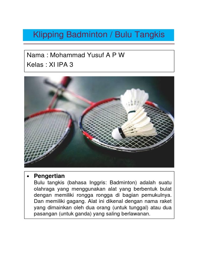 Badminton | PDF