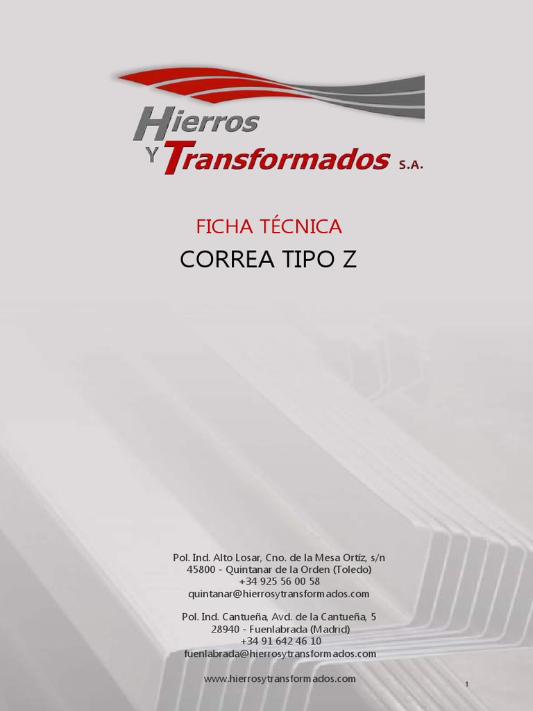 Ficha técnica de perfis em Z para estruturas metálicas de coberturas ...