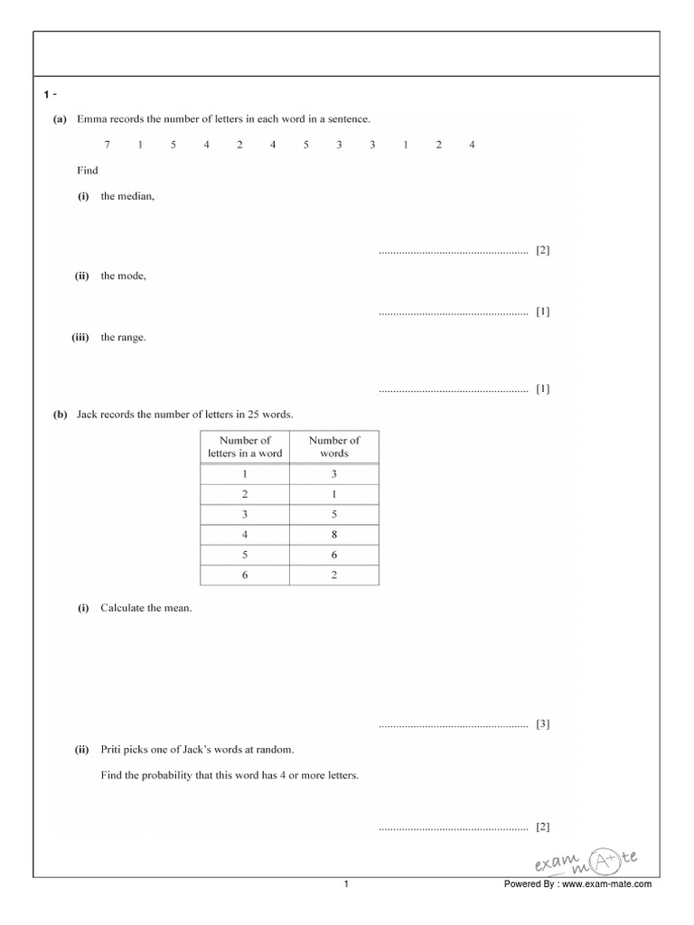 Statistics Worksheet 2 PDF | PDF | Career & Growth