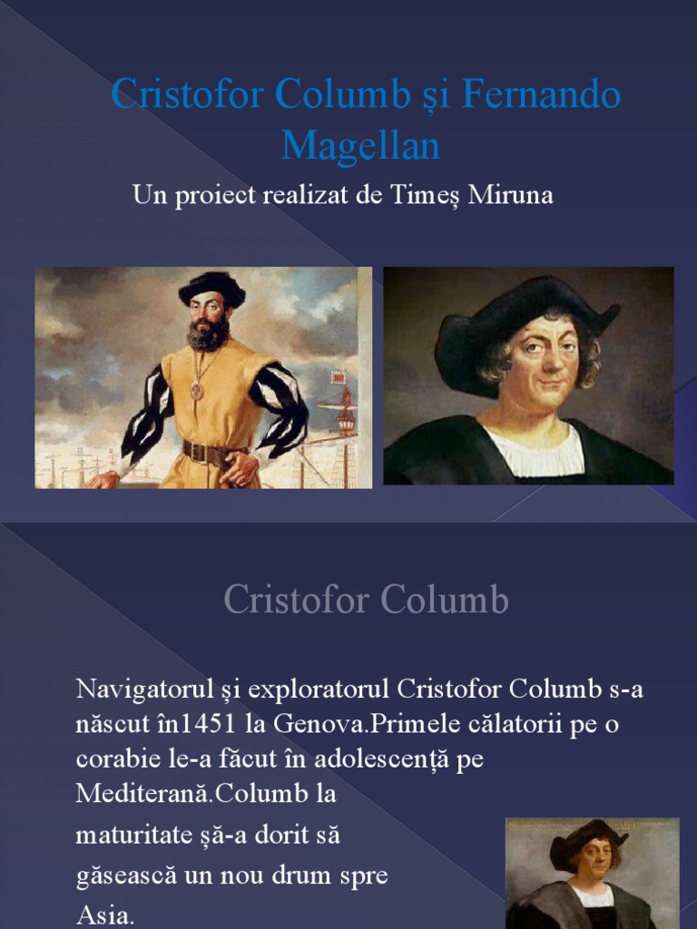 Cristofor Columb Și Fernando Magellan | PDF