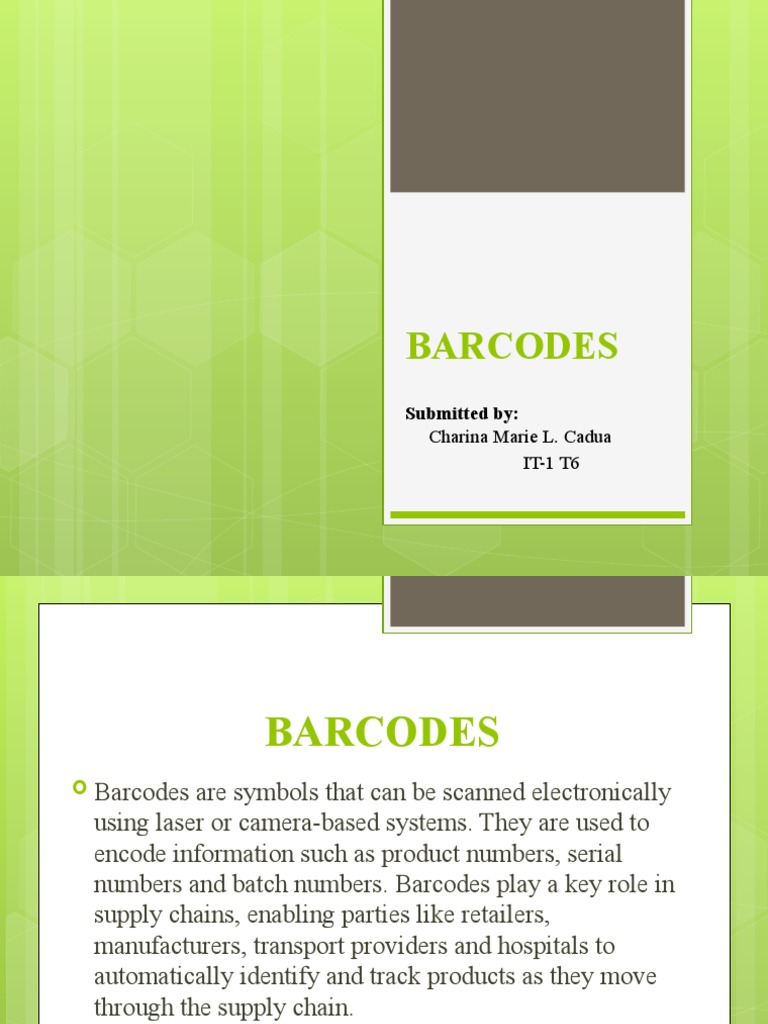 Barcodes: Submitted by | PDF | Barcode | Universal Product Code
