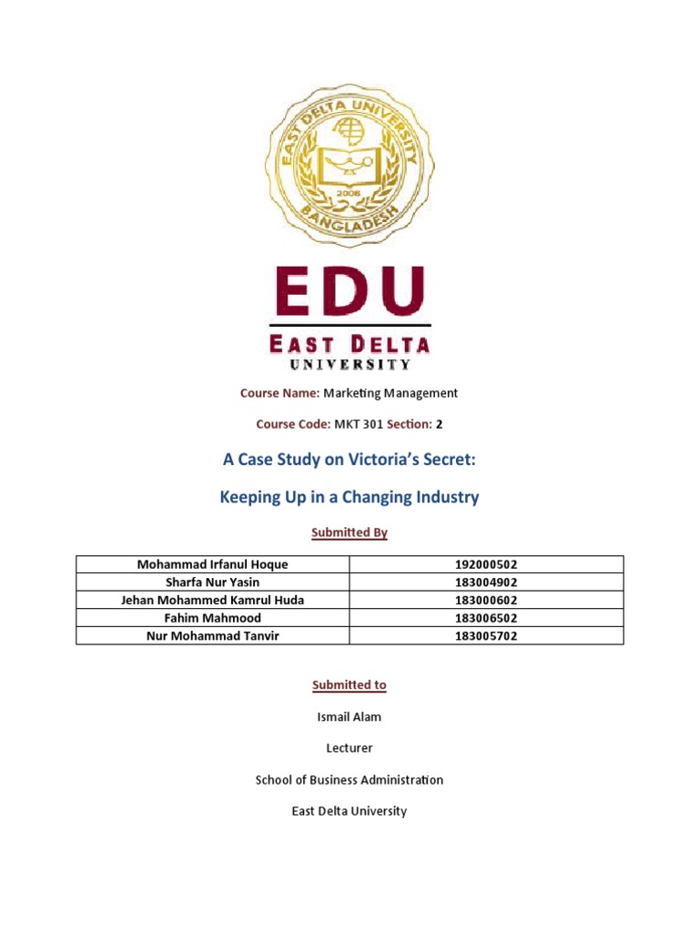 Case Study On Victoria S Secret Pdf Victoria S Secret Brand