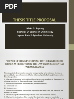Sample Research Title Defense Presentation | PDF
