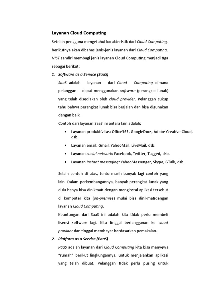 Resume 8 Layanan Cloud Computing | PDF