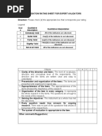 Content Validity Form | PDF