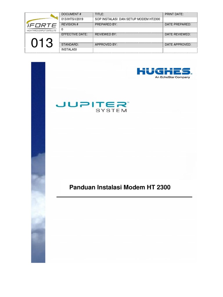 013 22022019 - Sop Instalasi Dan Setup Modem HT 2300 | PDF