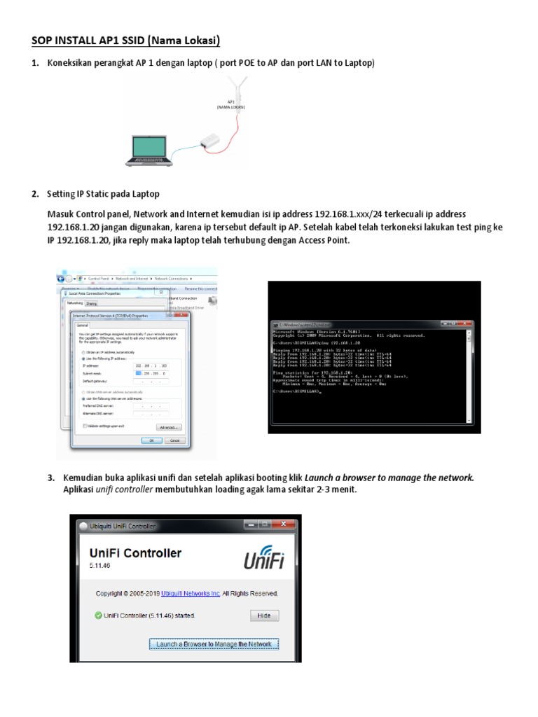 SOP-install Unifi AP1 - AP2 | PDF