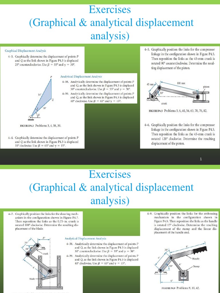 Exercise - Position and Displacement Analysis | PDF