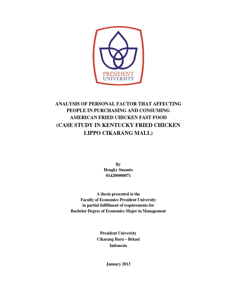 Kfc Analysis In Pdf Pdf Consumer Behaviour Obesity