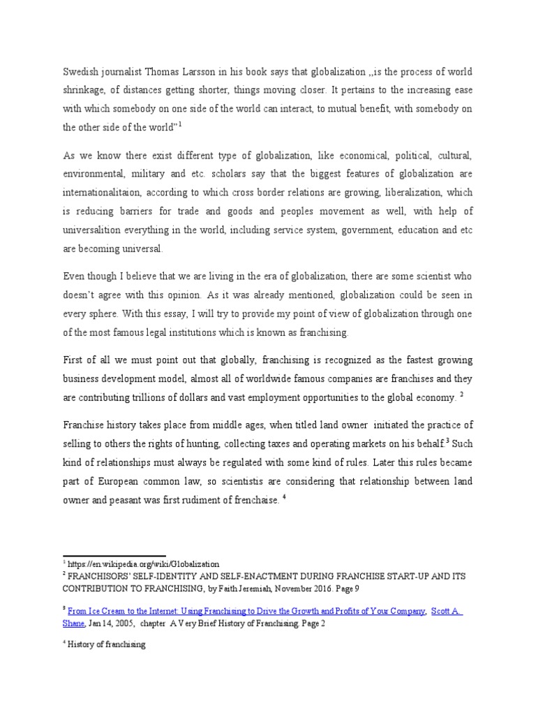 Swedish Journalist Thomas Larsson in His Book Says That Globalization ...