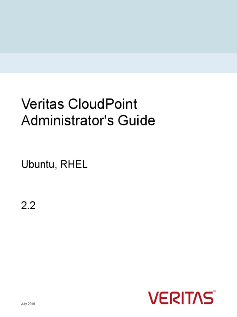 Veritas CloudPoint Administrator's Guide | PDF | Cloud Computing | Information Technology