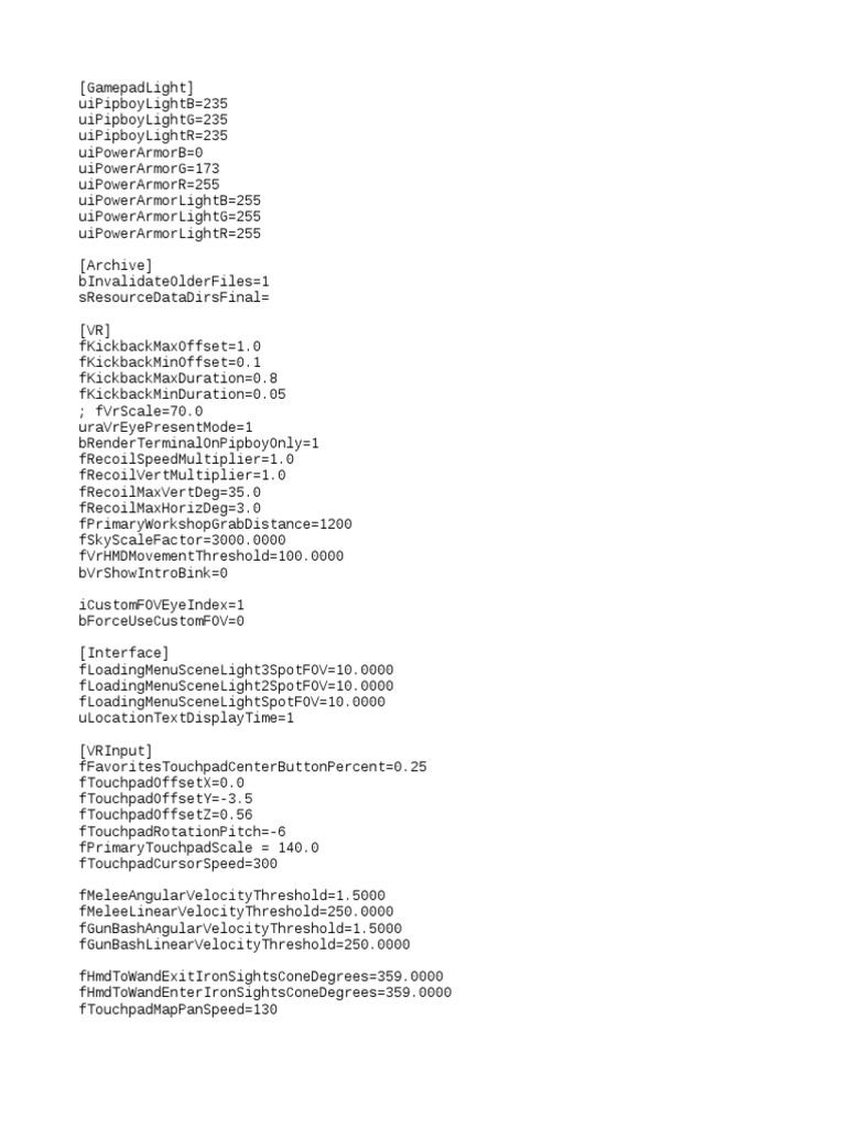Fallout4custom Ini | PDF | Video Game Gameplay | Leisure