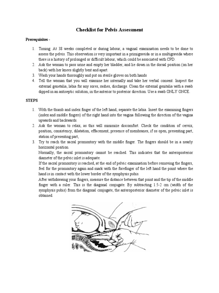 2-Checklist For Pelvis Assessment | PDF | Pelvis | Musculoskeletal System
