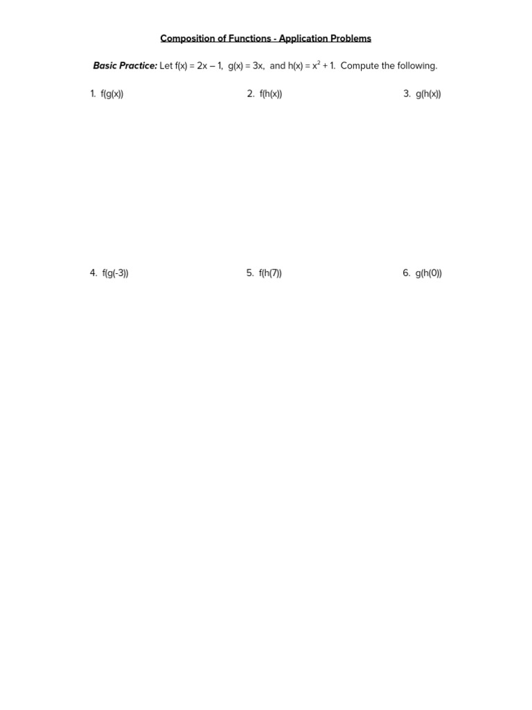 Composition of Functions - Application Problems | PDF | Coupon | Marketing