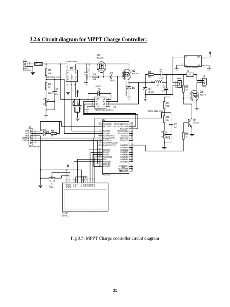 Fig 3.5: MPPT Charge Controller Circuit Diagram | PDF
