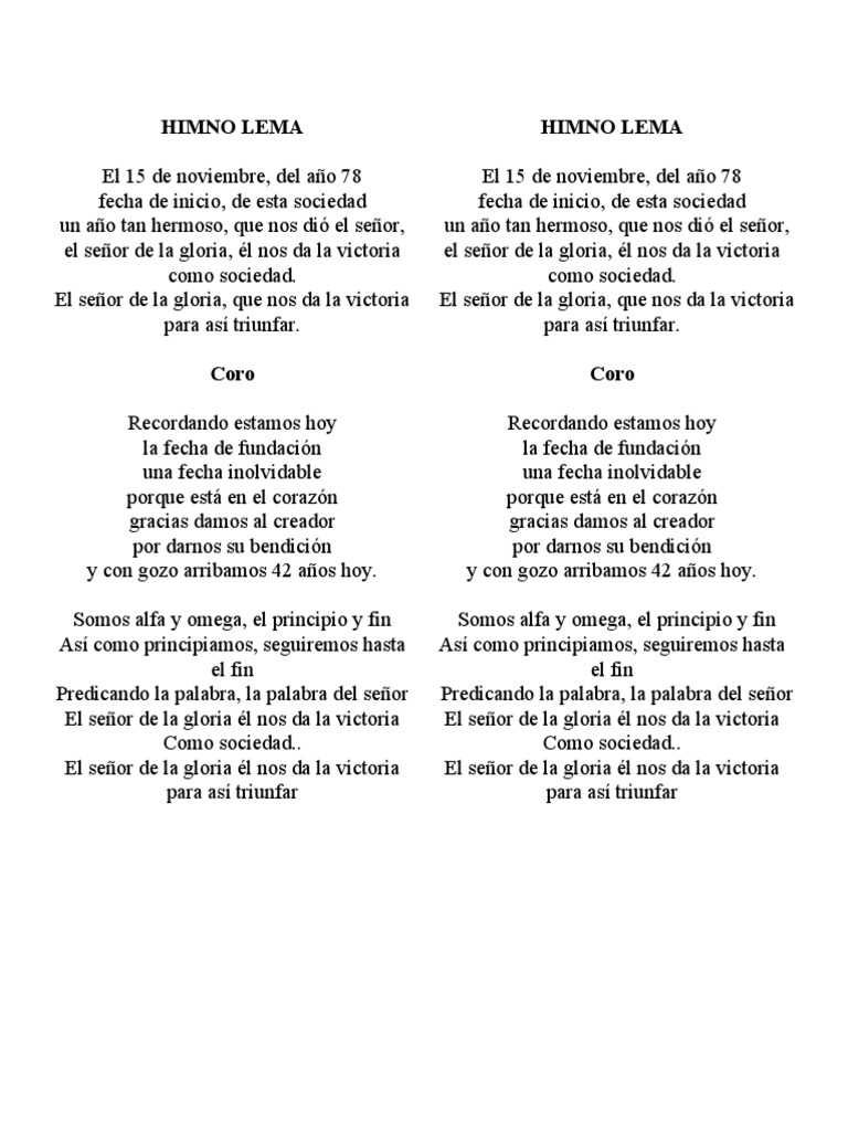 Himno Lema | PDF