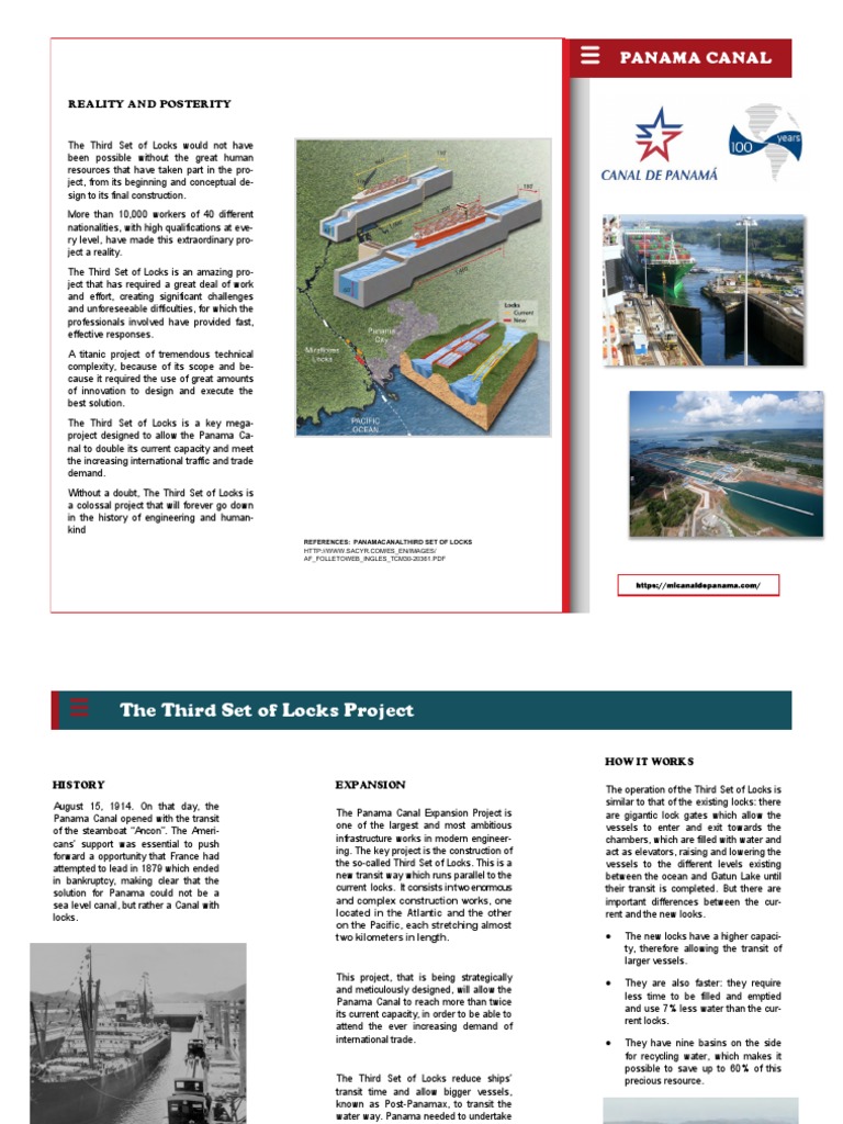 Panama Canal Brochure | PDF | Panama Canal | Waterways