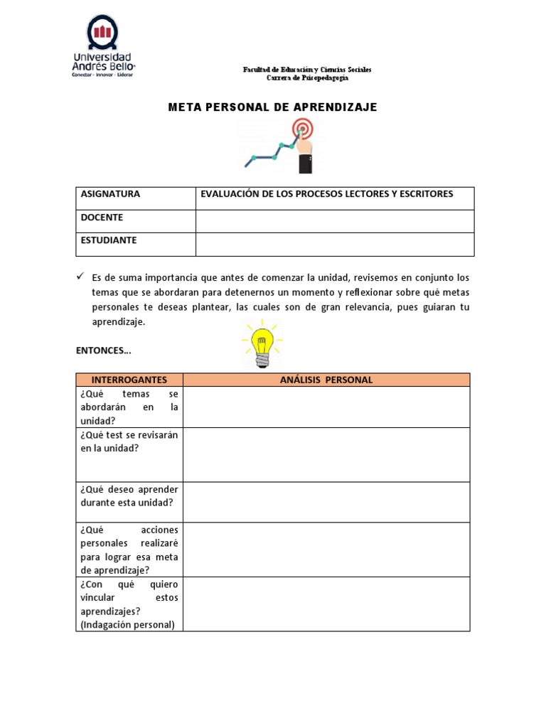 Plantilla Metas | PDF