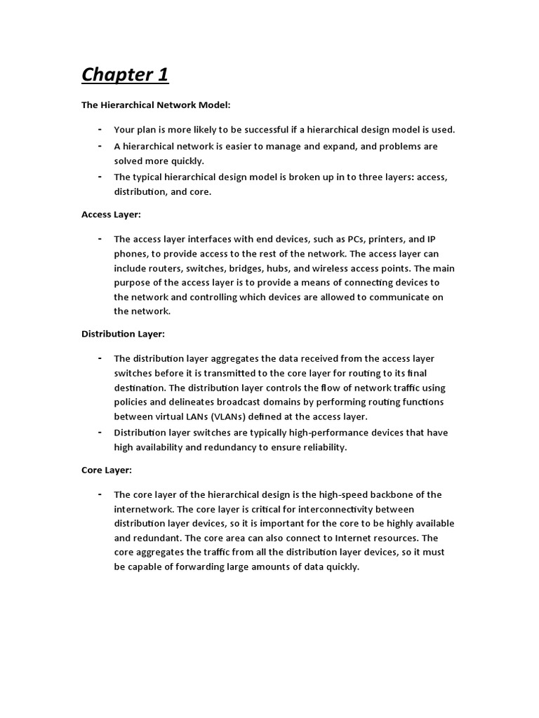 The Hierarchical Network Model | PDF | Network Switch | Ethernet