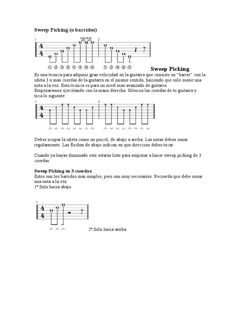 Sweep Picking | PDF