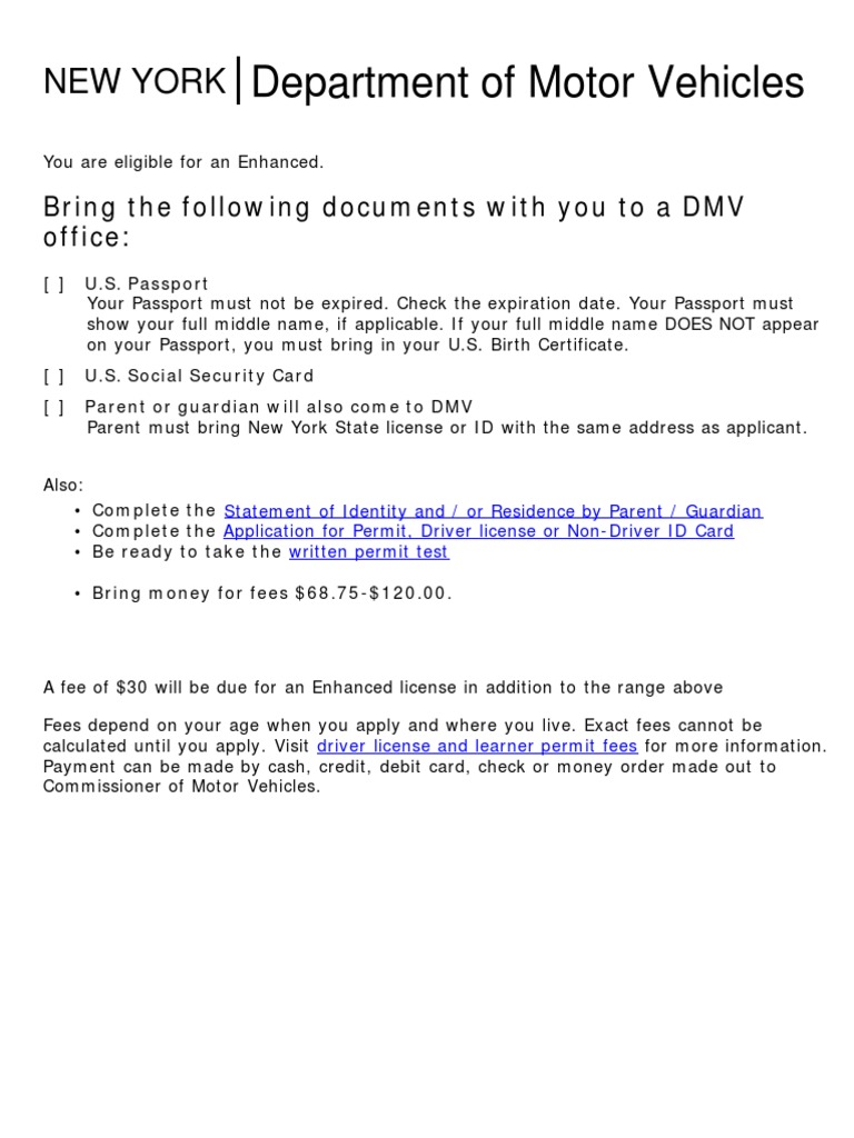 Department of Motor Vehicles: New York | PDF