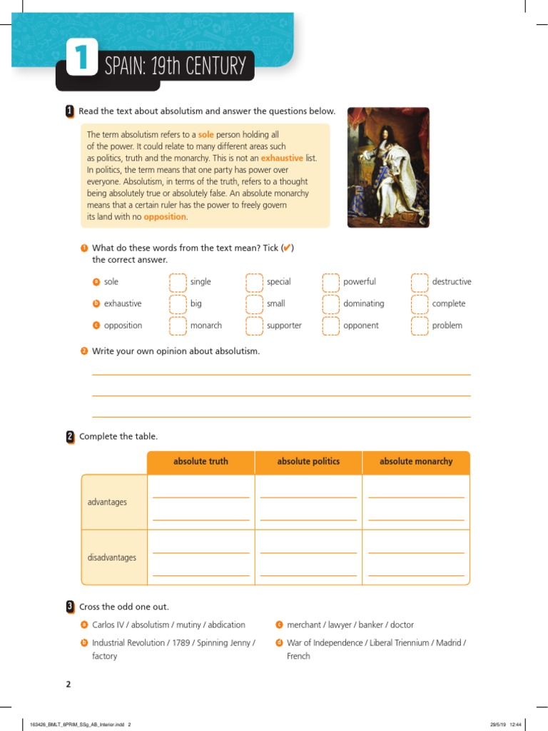Spain: 19Th Century: Sole Exhaustive | PDF | Absolute Monarchy ...