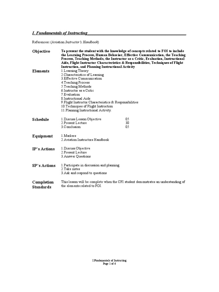 Fundamentals of Instructing | PDF | Teaching Method | Lecture