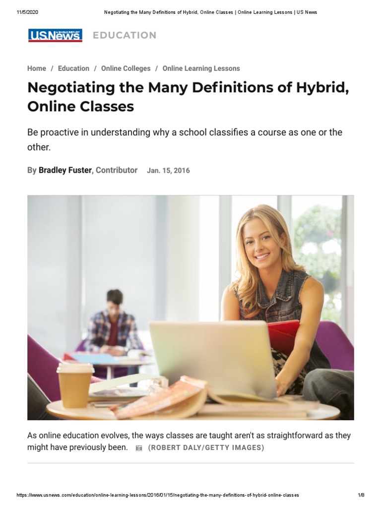Negotiating The Many Definitions of Hybrid Online Classes Online ...