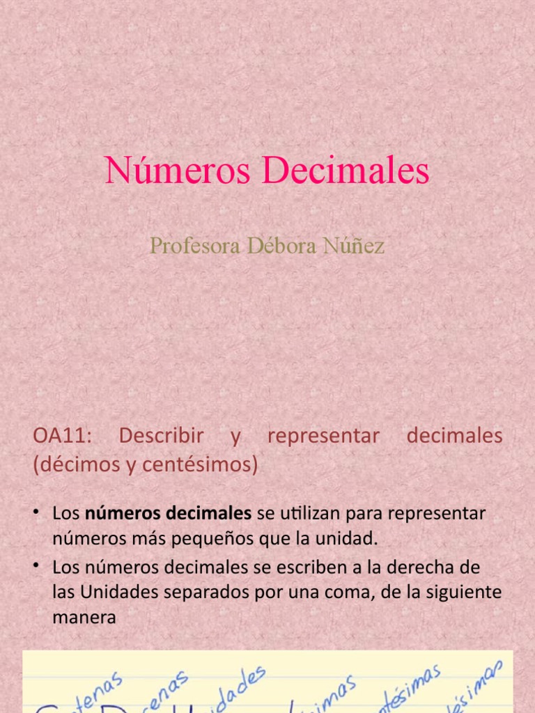 Uso y representación de decimales | PDF