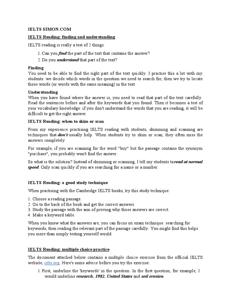 IELTS Reading-Simon | PDF | Utopia | Speed Reading