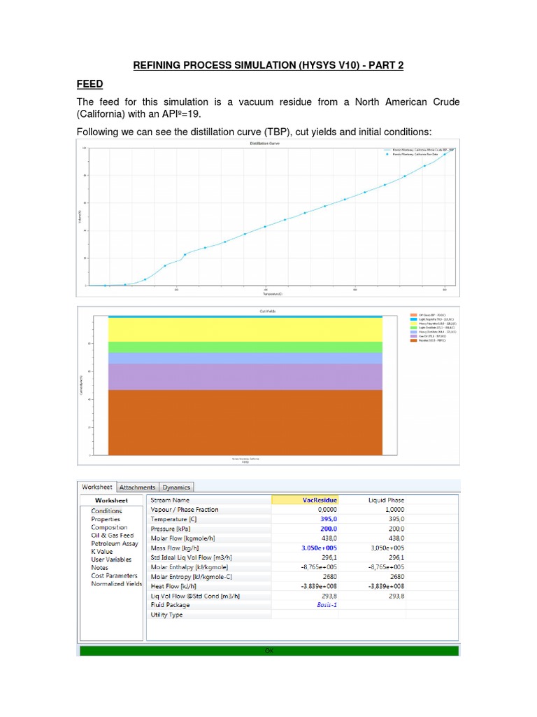 Refining Process Simulation HYSYS V10 (Hydrocracking, Visbreaking, Delayed Coking) | PDF ...