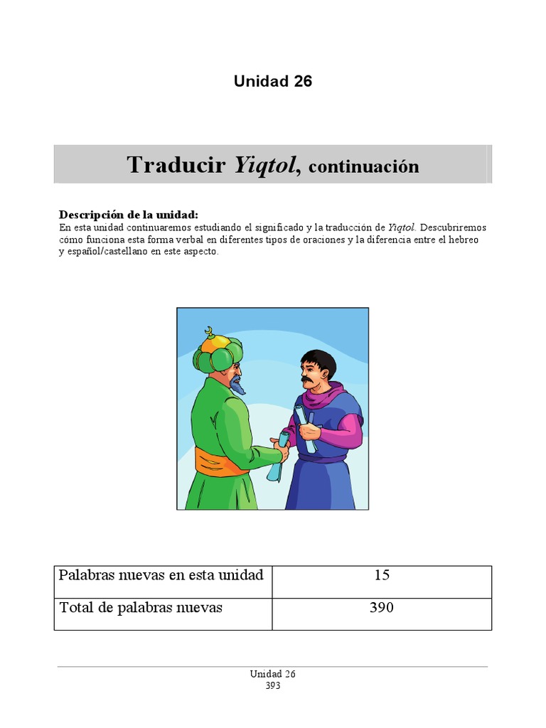 Traducción y uso de Yiqtol en hebreo | PDF | Verbo | Semiótica