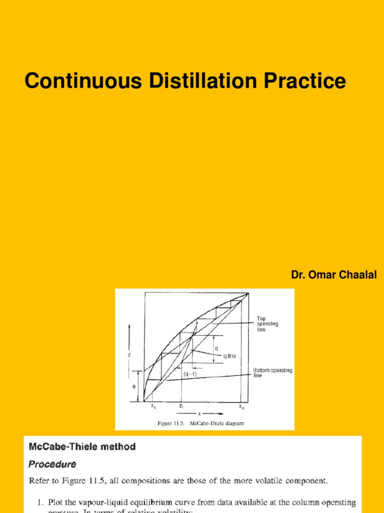Continuous Distillation Design Practice | PDF | Separation Processes ...