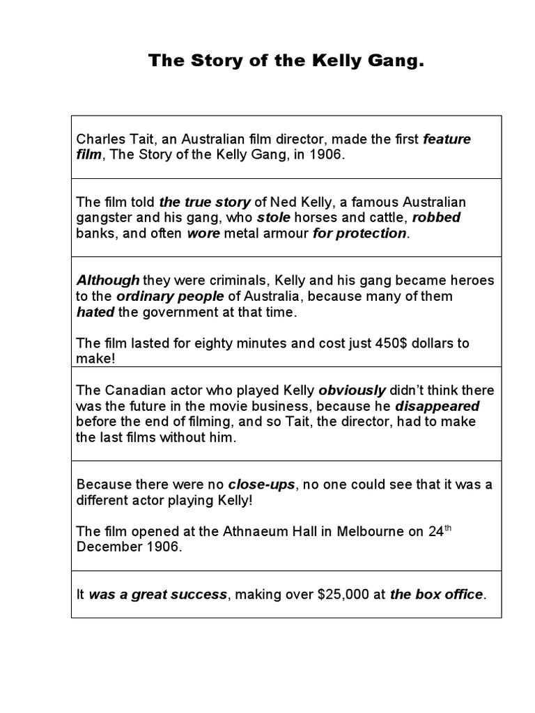 The Story of The Kelly Gang | PDF