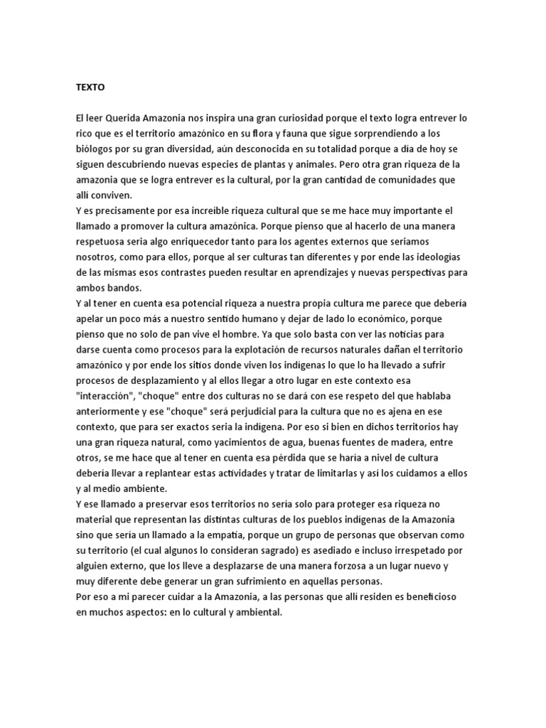 Querida Amazonia | PDF | Fe | Selva amazónica