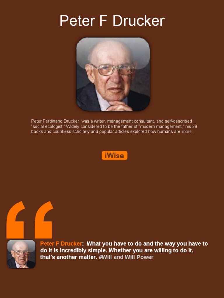 Peter F Drucker: More. | PDF | Economies | Political Science