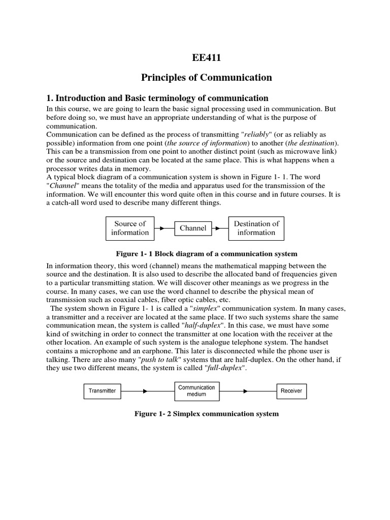 Principles of Communication | PDF | Duplex (Telecommunications ...