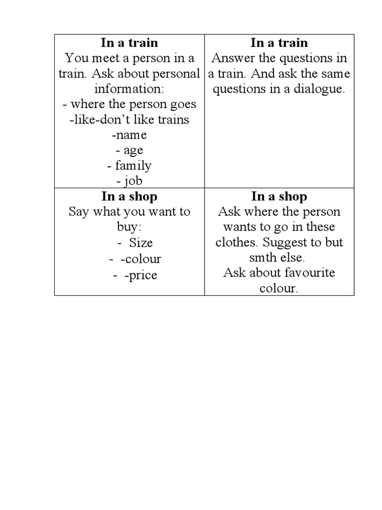 Dialogue Cards | PDF