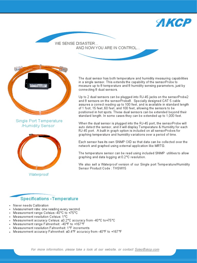Dual Temperature & Humidity | PDF | Sensor | Temperature