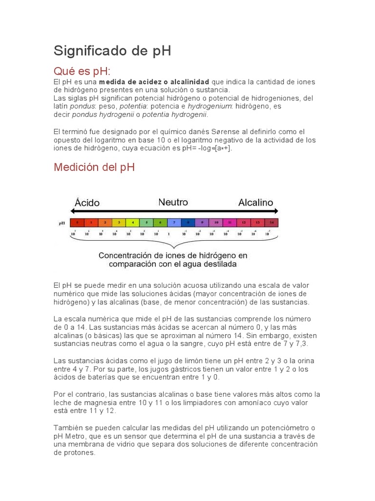 Significado de PH | PDF