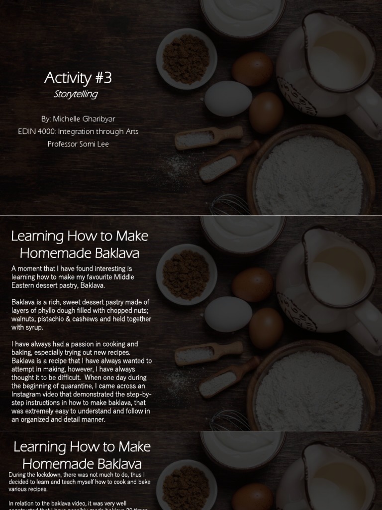 Activity 3 | PDF | Baking | Desserts