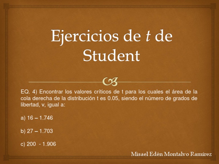 Ejercicios de T de Student | PDF