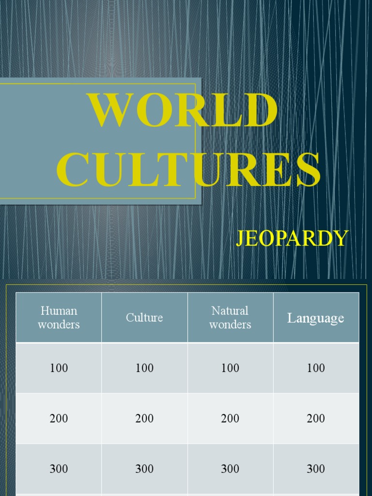 Jeopardy World Cultures | PDF | Pyramid | Portugal