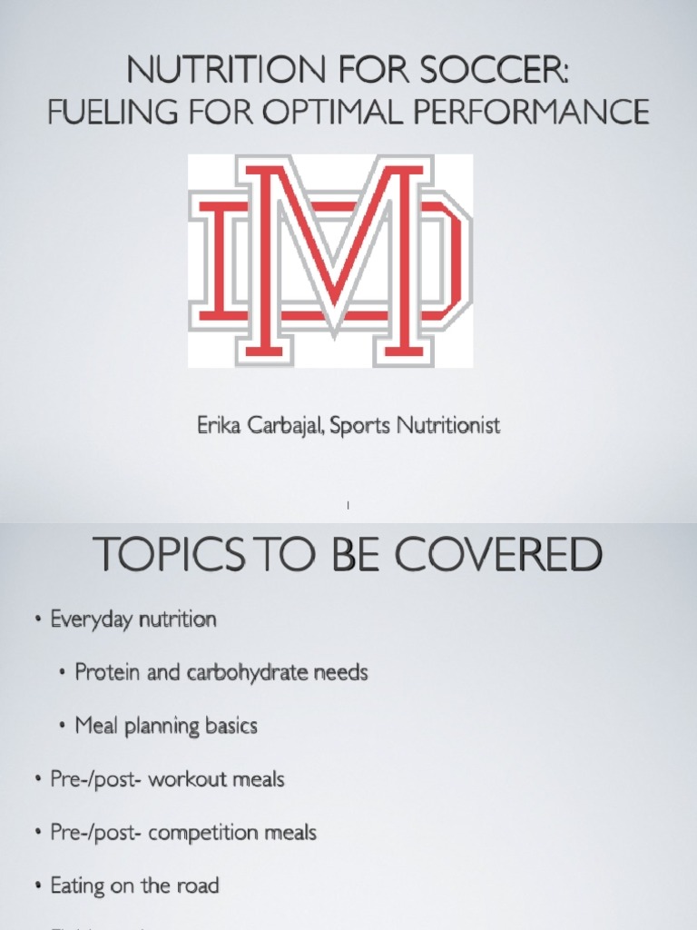 Nutrition - Fueling For Optimal Performance | PDF | Meal | Dehydration