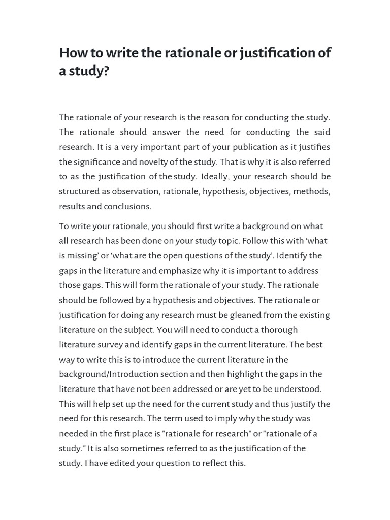 The Rationale Of Study Sample