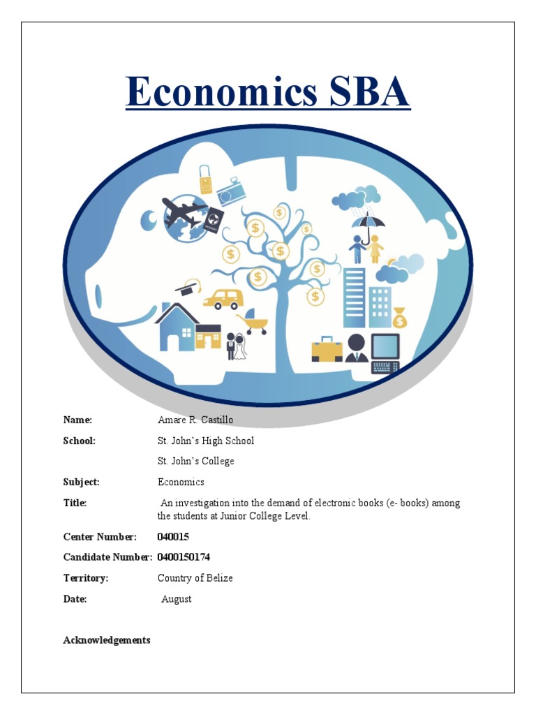 Economics SBA: Name: School | PDF | Demand | Textbook